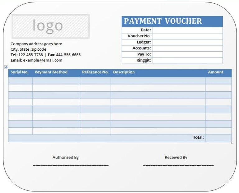 12 Free Printable Payment Voucher Templates - Free Template Downloads