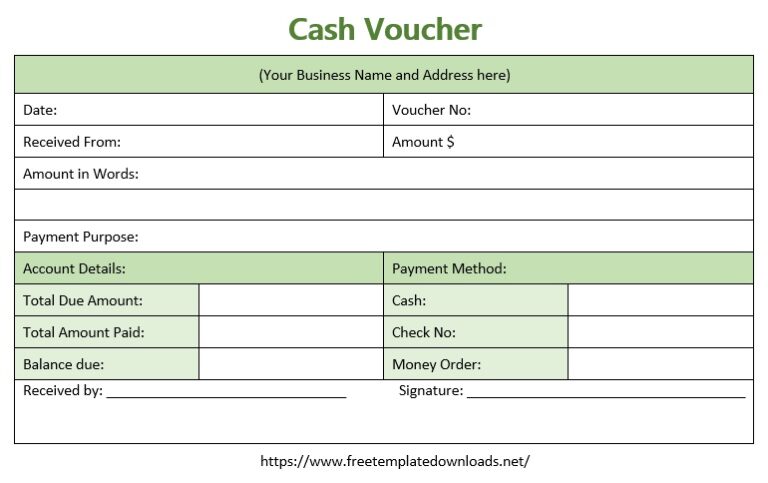 12 Free Printable Payment Voucher Templates - Free Template Downloads